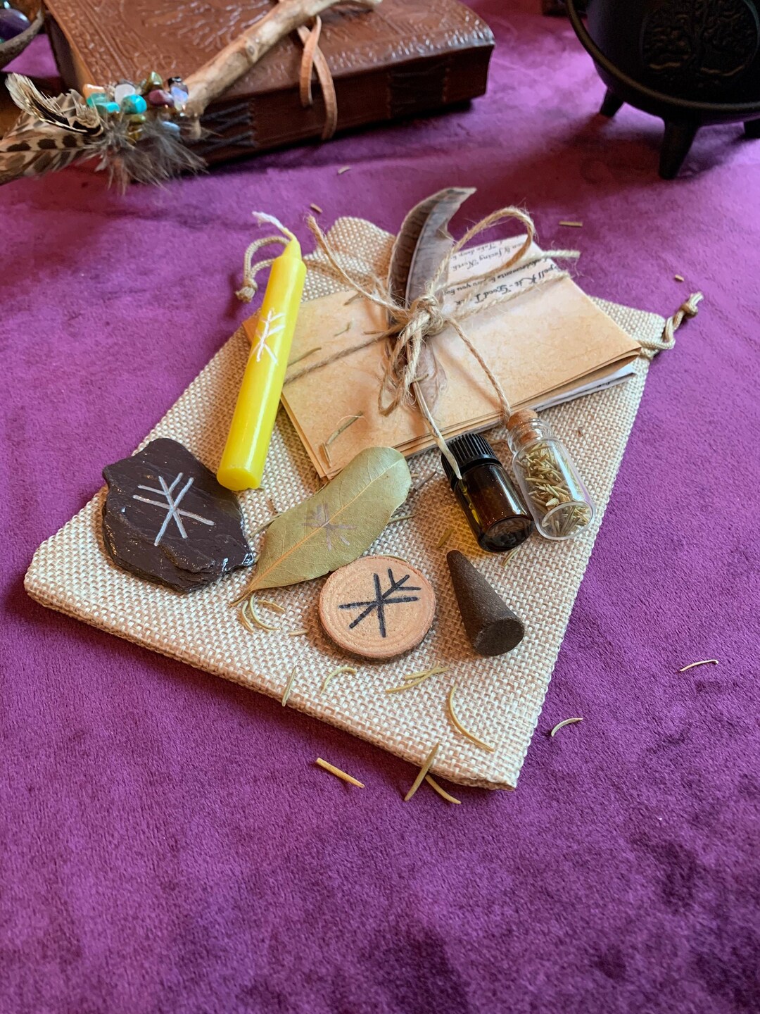 Luck Spell Kit, Candle Dressing, Magick Blessings, Good Fortune Candle ...
