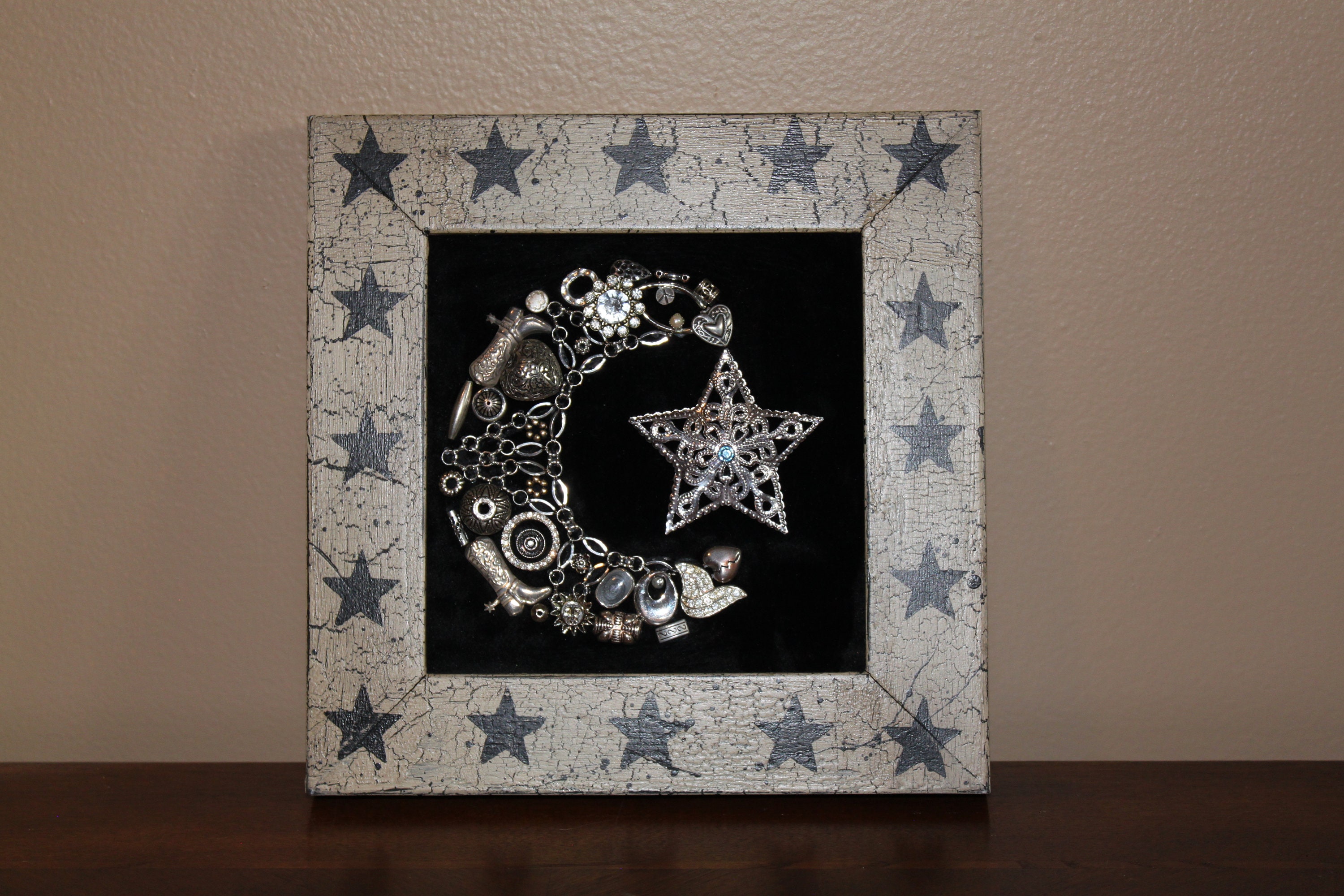 Handmade Repurposed Silver Moon and Star - Etsy