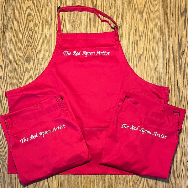 Red Apron - Etsy