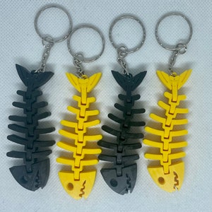 Flexi Fish Fidget 3D Printed Keyring Keychain Gift 3D Printed, Under 5 ...