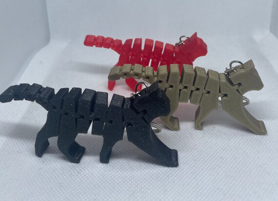 Flexi Cat Fidget 3D Printed Keyring Keychain Gift 3D | Etsy