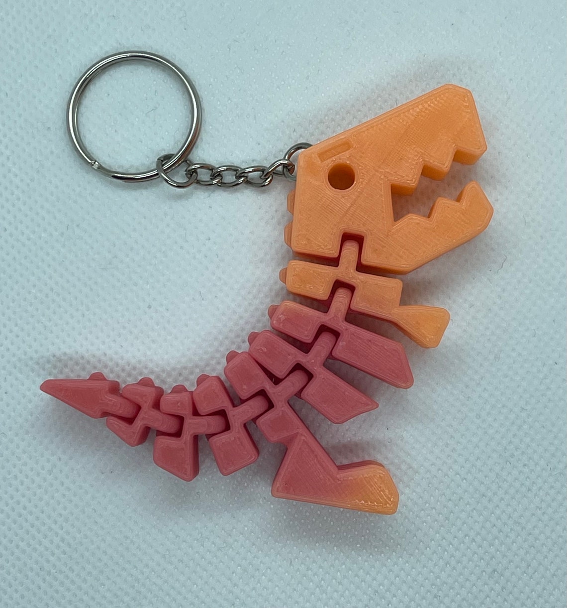 Flexi Rex/ Flex Dino Fidget 3D Printed Keyring Keychain | Etsy