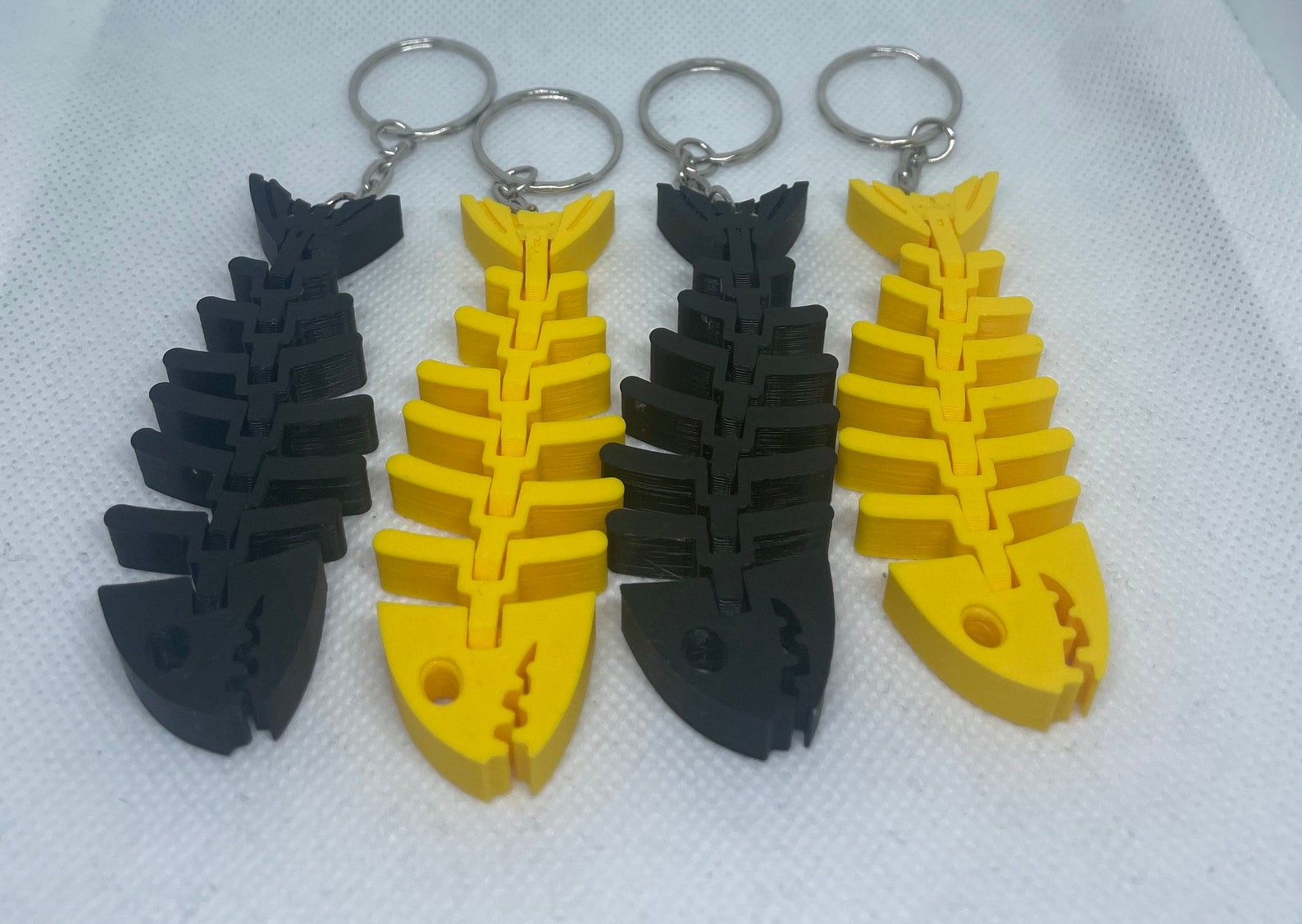 Flexi Fish Fidget 3D Printed Keyring Keychain Gift 3D | Etsy