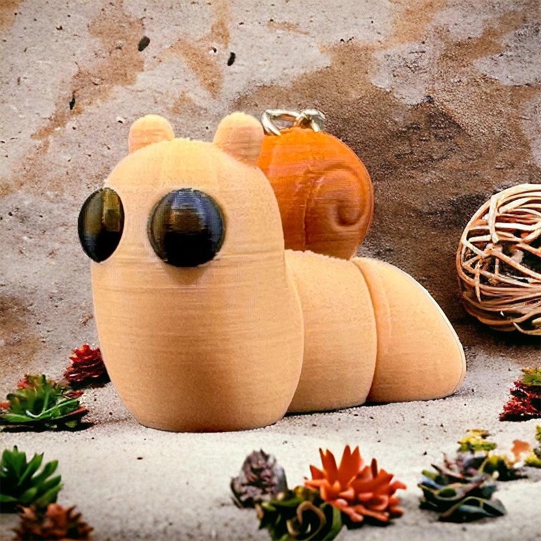 Snail Keychain, Fidget Toy, Snail Gifts, 3D Printed Keyring, Under 5 ...