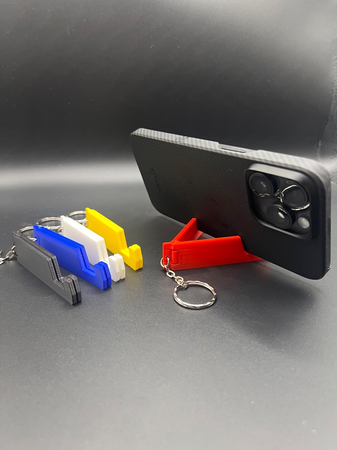 Phone Stand With Keyring, Portable Office Gadget, Perfect Gift for Him or Her, Ideal for ...