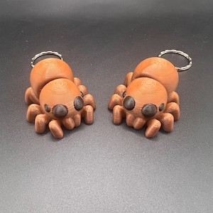 Spider Keychain, Fidget Toy, Spider Halloween Gifts, 3D Printed Keyring ...