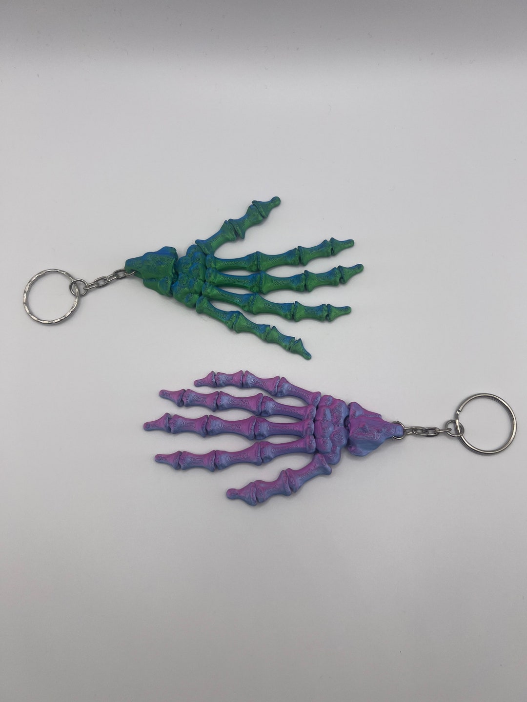Skeleton Hand Keyring 3D Printed Keychain Fidget Toy Gift - Etsy