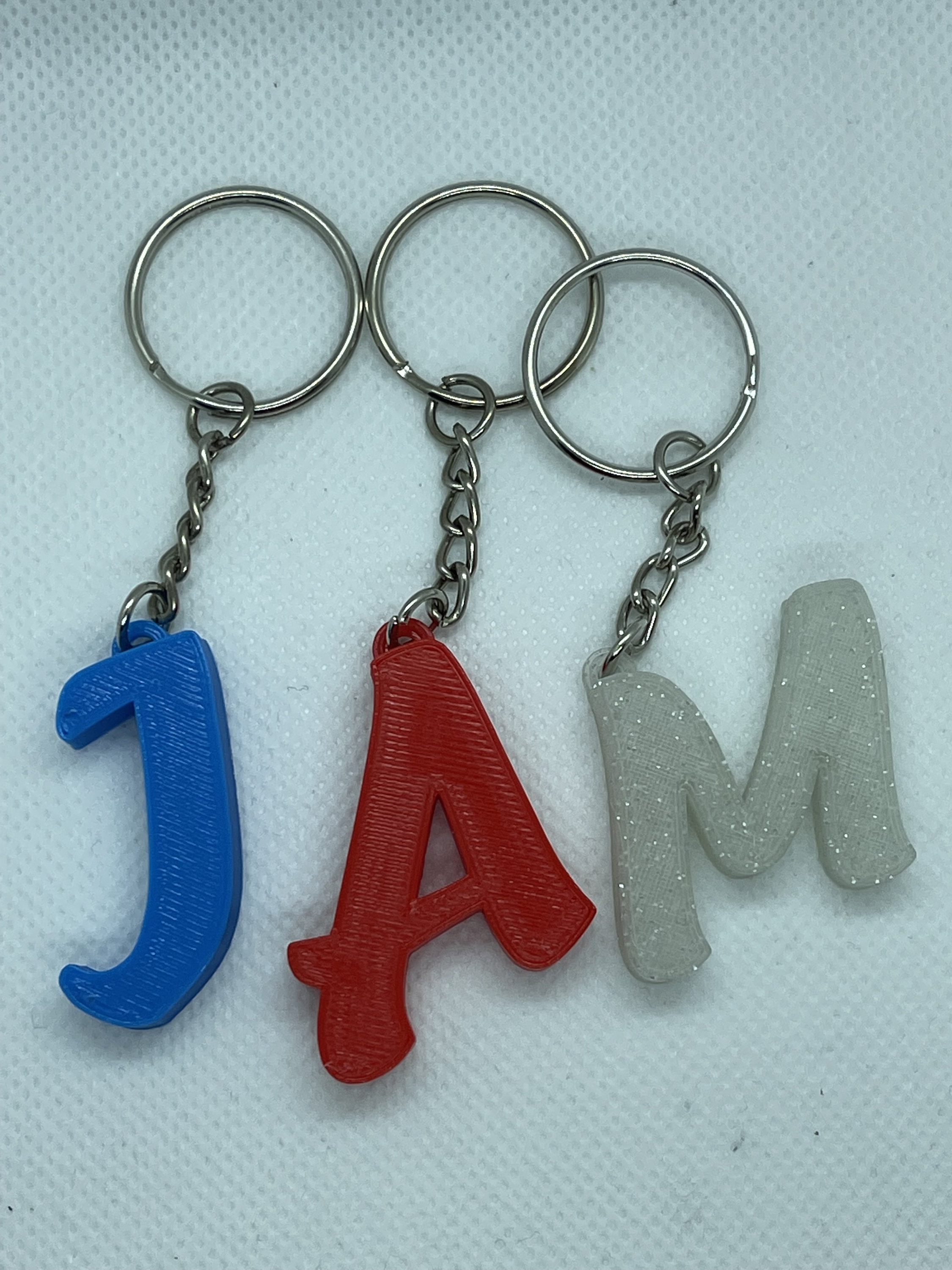 Personalised Initial Keyring Letter Keyring 3D Printed - Etsy UK