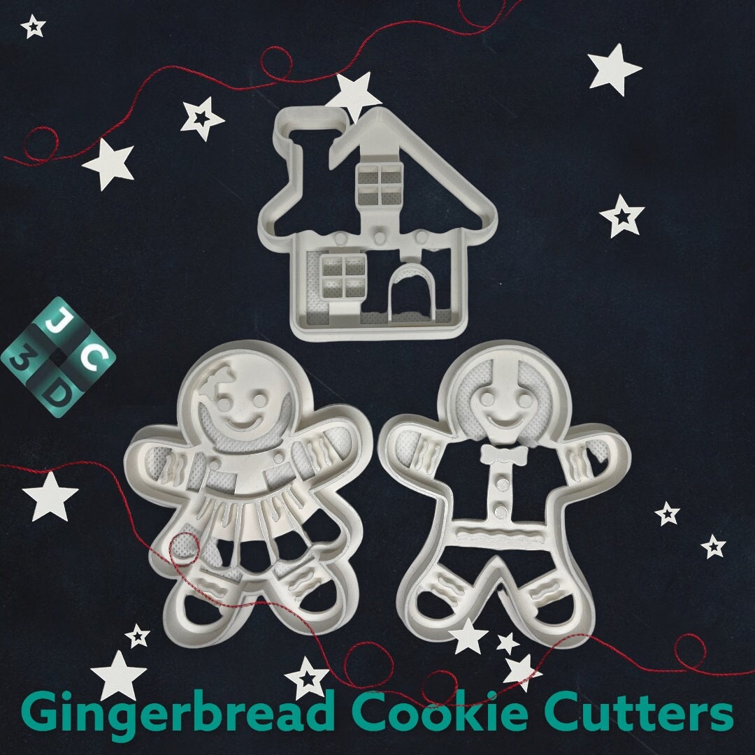 Christmas Cookie Cutters - Gingerbread Man, Gingerbread Woman ...