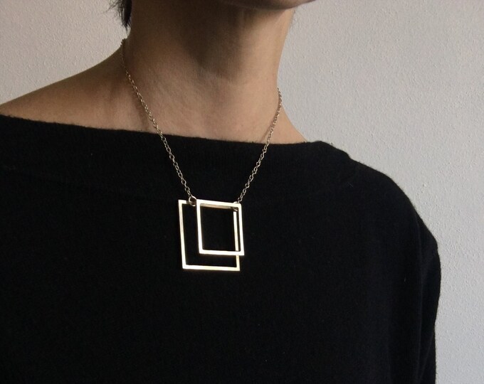 Geometric NECKLACE With SLIDING Knot - Etsy