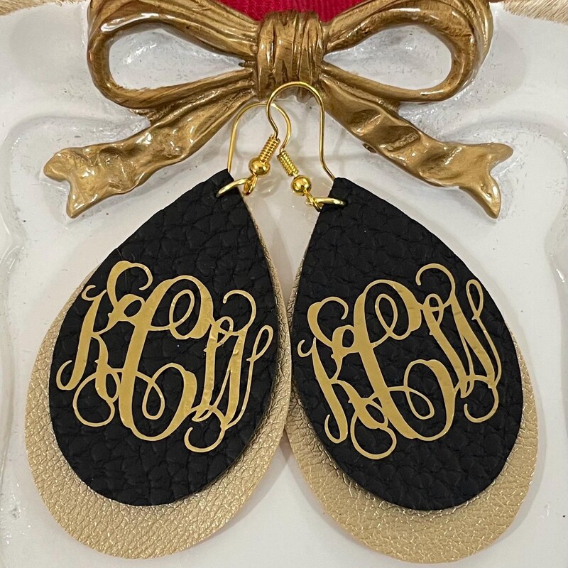 Faux Leather Earring - Etsy