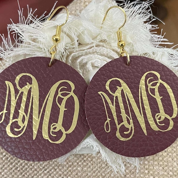 Monogrammed Earring - Etsy