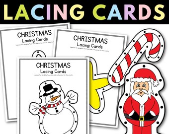 Christmas Lacing Cards - Etsy