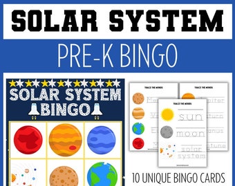 Outer Space Bingo - Etsy