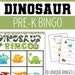 Dinosaur BINGO for Preschool-kindergarten Dinosaur Games and - Etsy