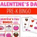 10 Valentine's Day BINGO for Preschool-kindergarten, February Games and ...