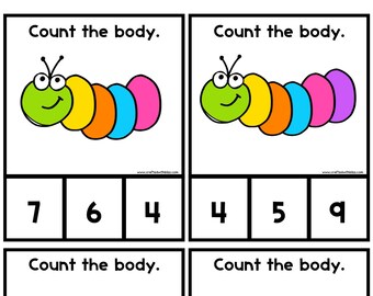 Preschool Spring Count and Clip Cards - Etsy