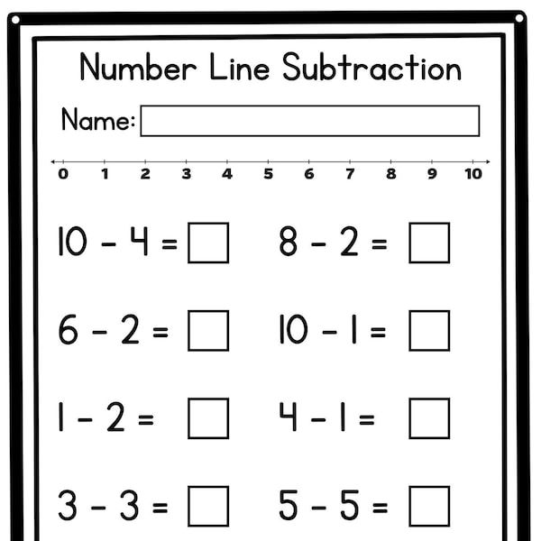 Math Worksheets Addition and Subtraction - Etsy