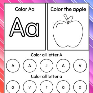Alphabet Review Printable for Kindergarten - Etsy