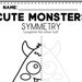 Cute Monster Theme Symmetry Printable for Early Finishers Halloween ...