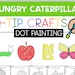 Q-tip Painting Caterpillar Craft - Etsy