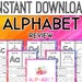 Alphabet Review Printable for Kindergarten - Etsy UK