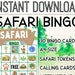 Safari Bingo for Kids, Safari Bingo Birthday Party, Classroom Bingo ...
