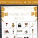50 Movie Night Bingo Cards Classroom Game, Bingo Game, Party Game, Work ...