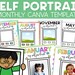 Monthly Self Portrait Activity Editable Canva Template Back to School ...