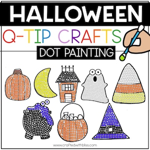 Q-tip Painting Halloween Craft - Etsy