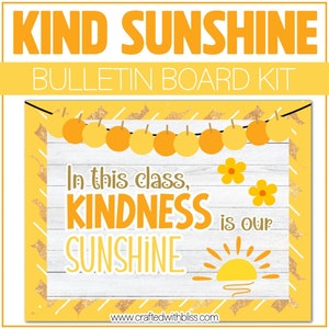 Kindness Hello Sunshine Bulletin Board Kit - Etsy