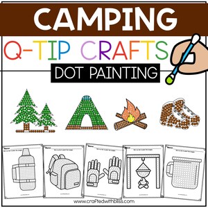 Q-tip Painting Camping Craft - Etsy