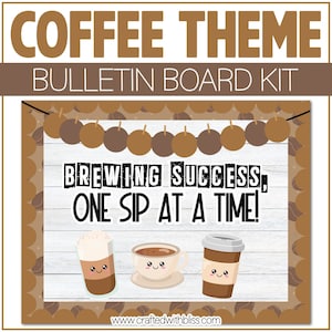 Coffee Theme Brewing Bulletin Board Kit - Etsy