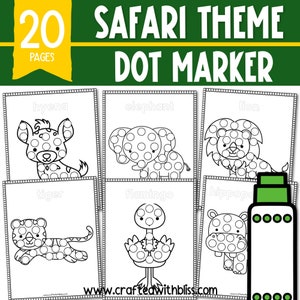 Safari Dot Marker Printable - Etsy