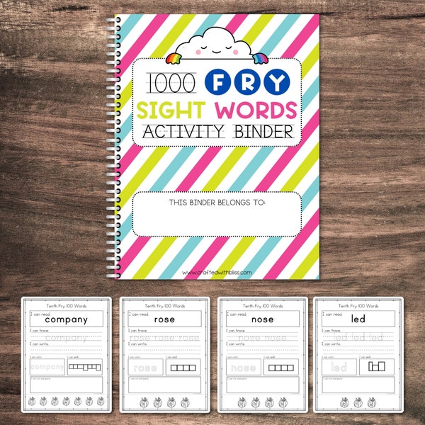 Fry Sight Words - Etsy