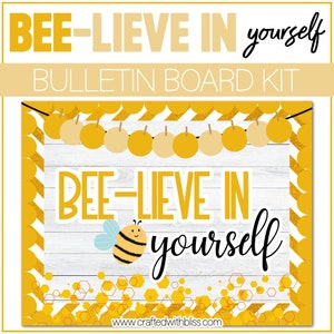Beelieve in Yourself Bulletin Board Kit - Etsy