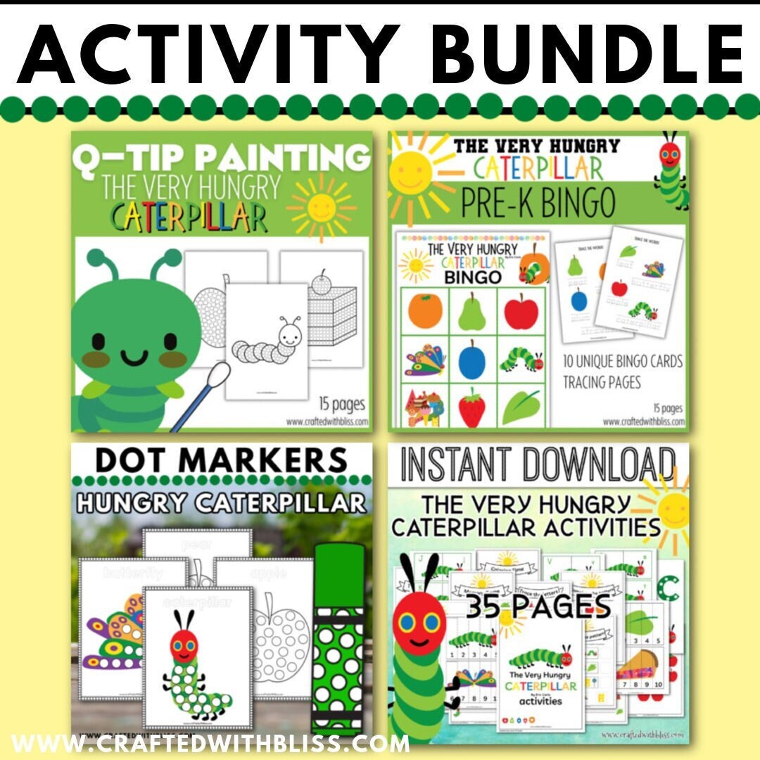 The Very Hungry Caterpillar Activity MEGA BUNDLE 50 Pages - Etsy