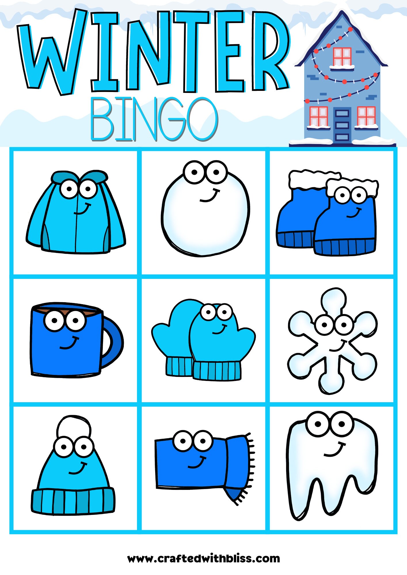 Winter Bingo for Classroom Game Preschool Kindergarten (10 Cards) - Etsy
