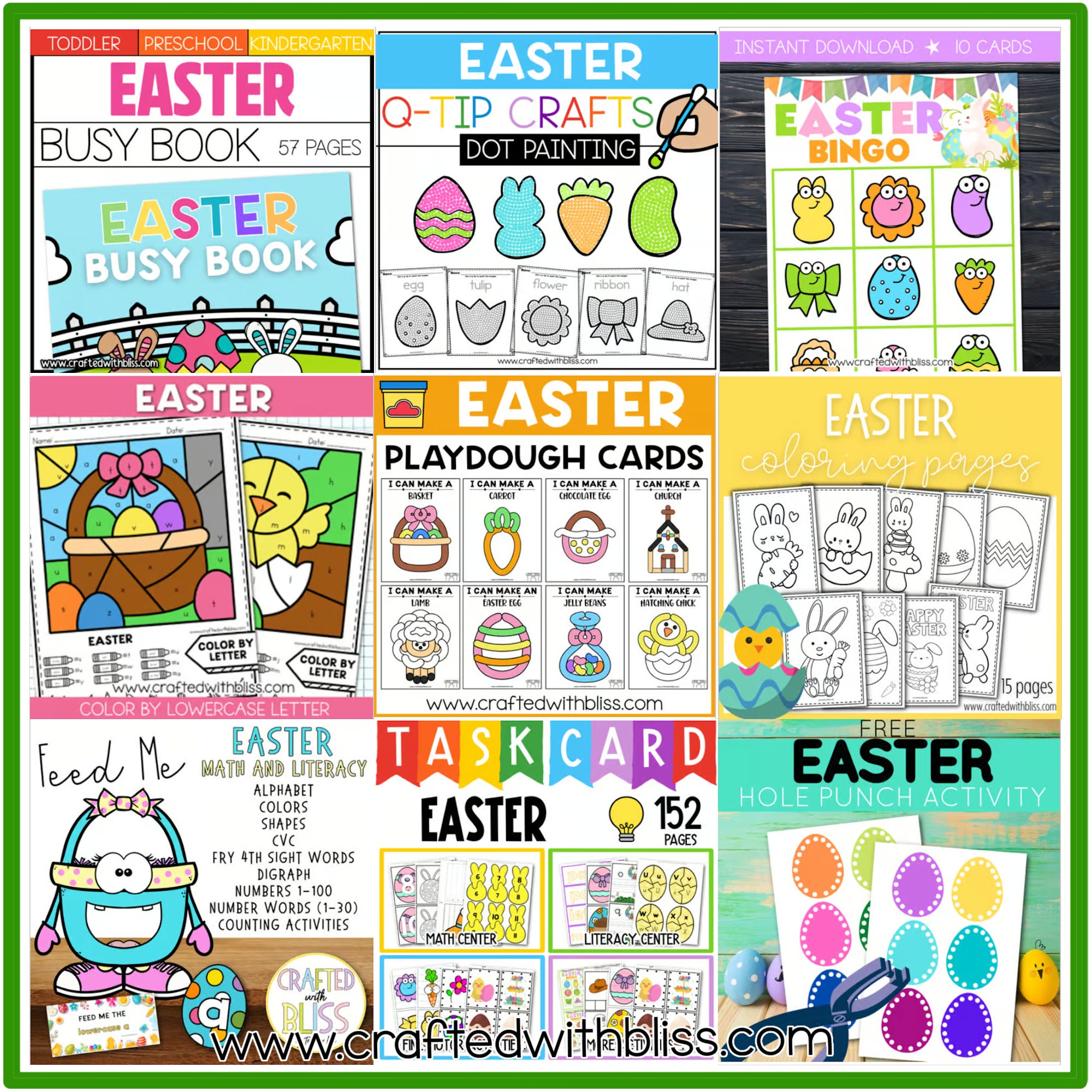 April Preschool-kindergarten Bundle, Easter Spring Kindergarten ...