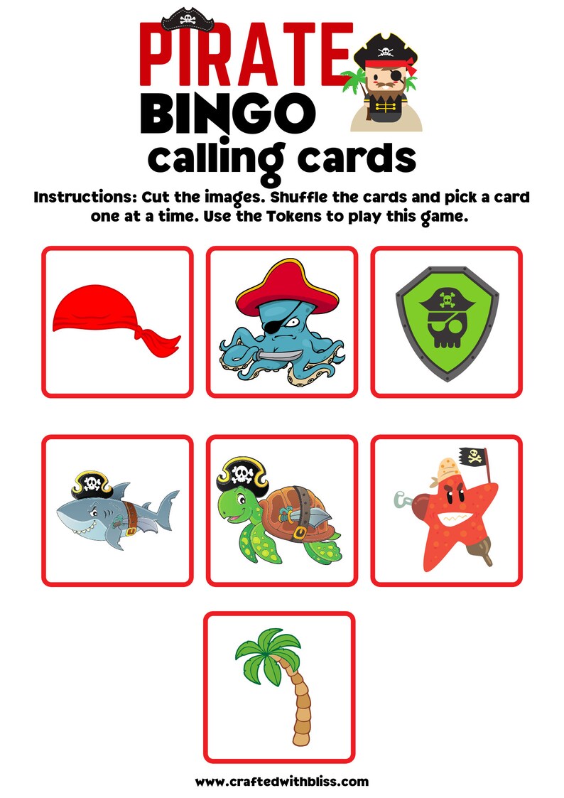 30 Pirate Bingo Birthday Game Pirate Classroom Game - Etsy