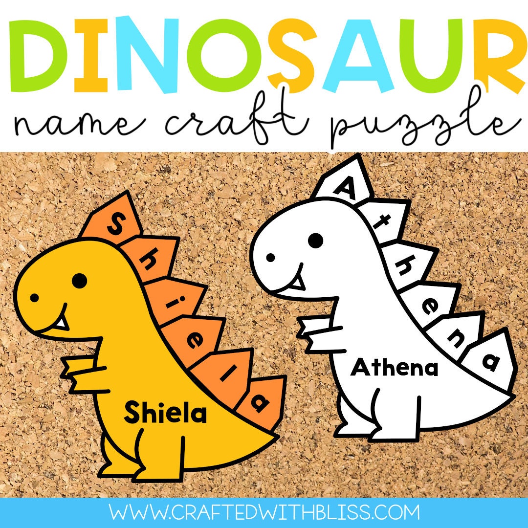 Editable Dinosaur Name Craft Classroom Bulletin Board Decor Dino Theme ...