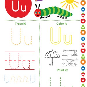 The Very Hungry Caterpillar Alphabet Review Printable,the Very Hungry ...
