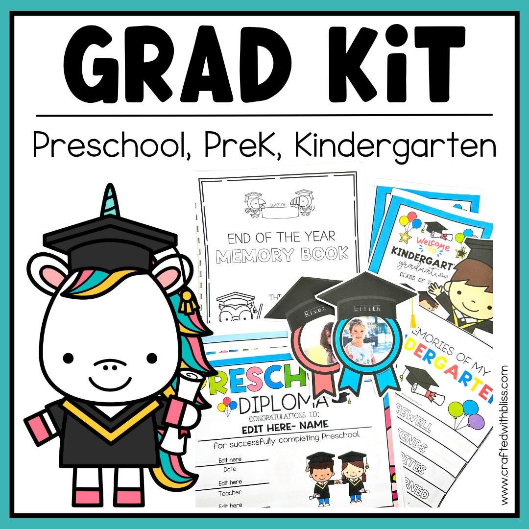 Kindergarten Graduation Kit Preschool Prek Special Education Gifts ...