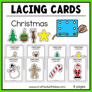 Lacing Cards Mega Bundle Fine Motor Skills Hole Punch Homeschool ...