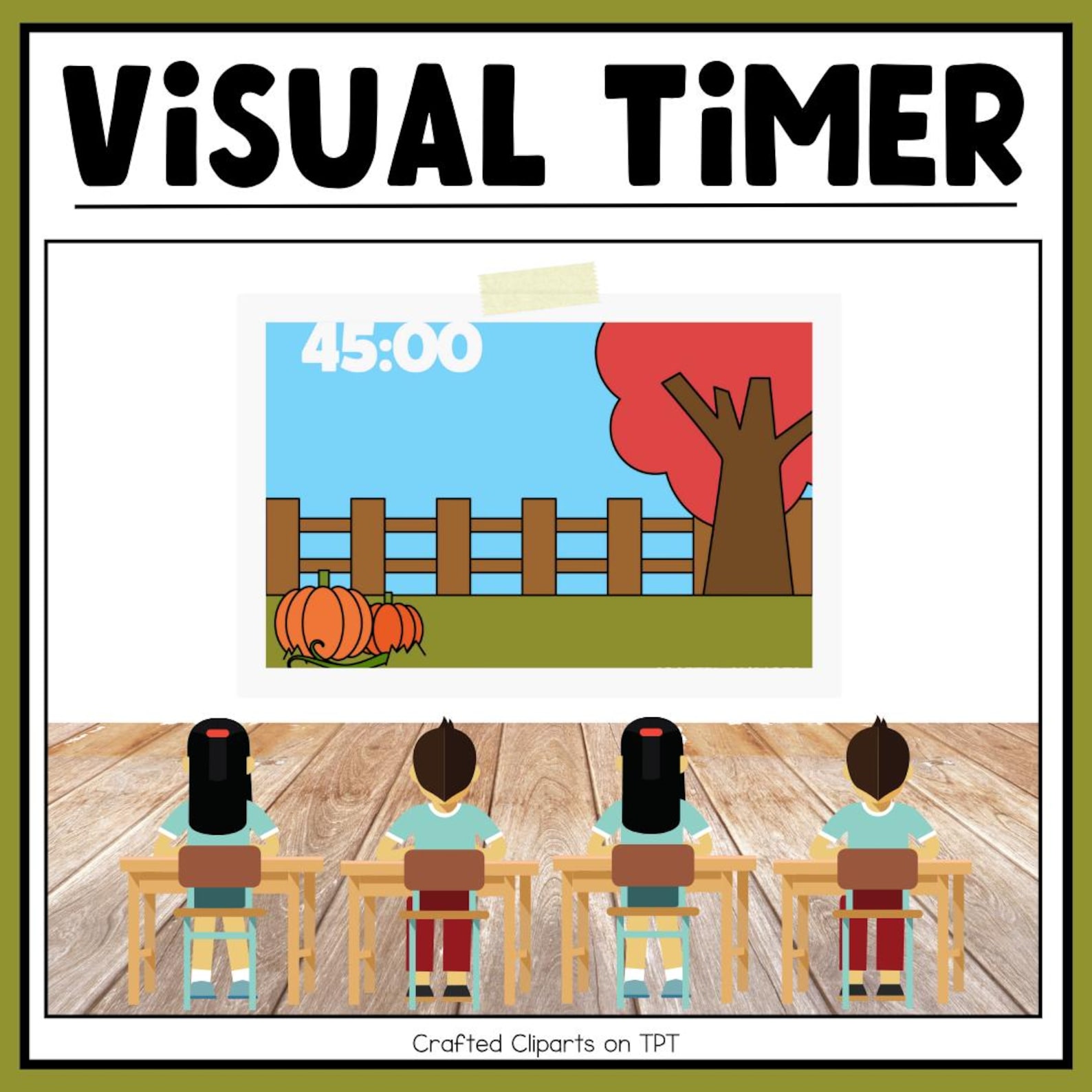 Fall Visual Timer Countdown Classroom Management Tool Transition PPT ...