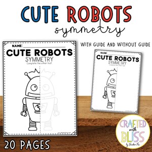 Cute Robots Symmetry Printable for Early Finishers - Etsy