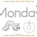 Hungry Caterpillar Days of the Week Qtip Dot Painting Coloring Pages ...