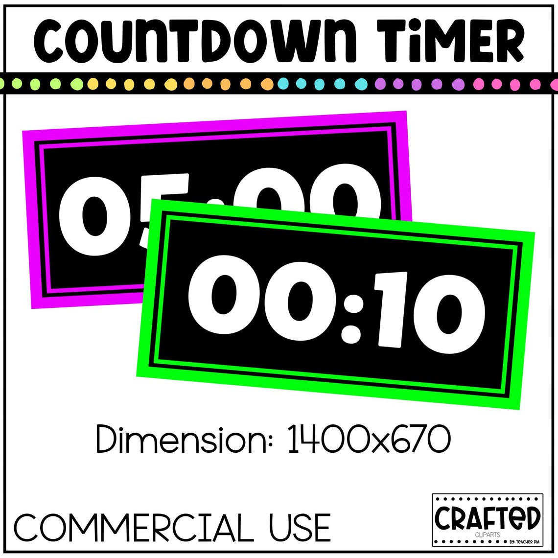 18 Black Neon Countdown Timer Classroom Management Tool Powerpoint ...