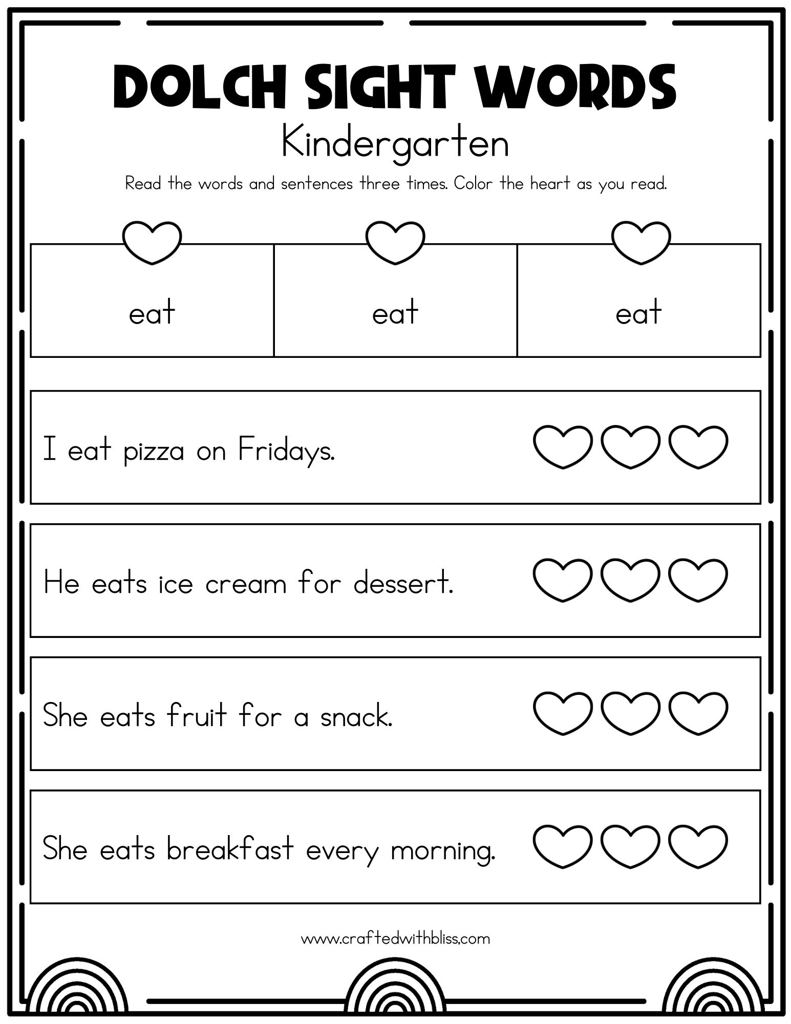 Kindergarten Dolch Sight Words Fluency Sentences Morning Work Center - Etsy