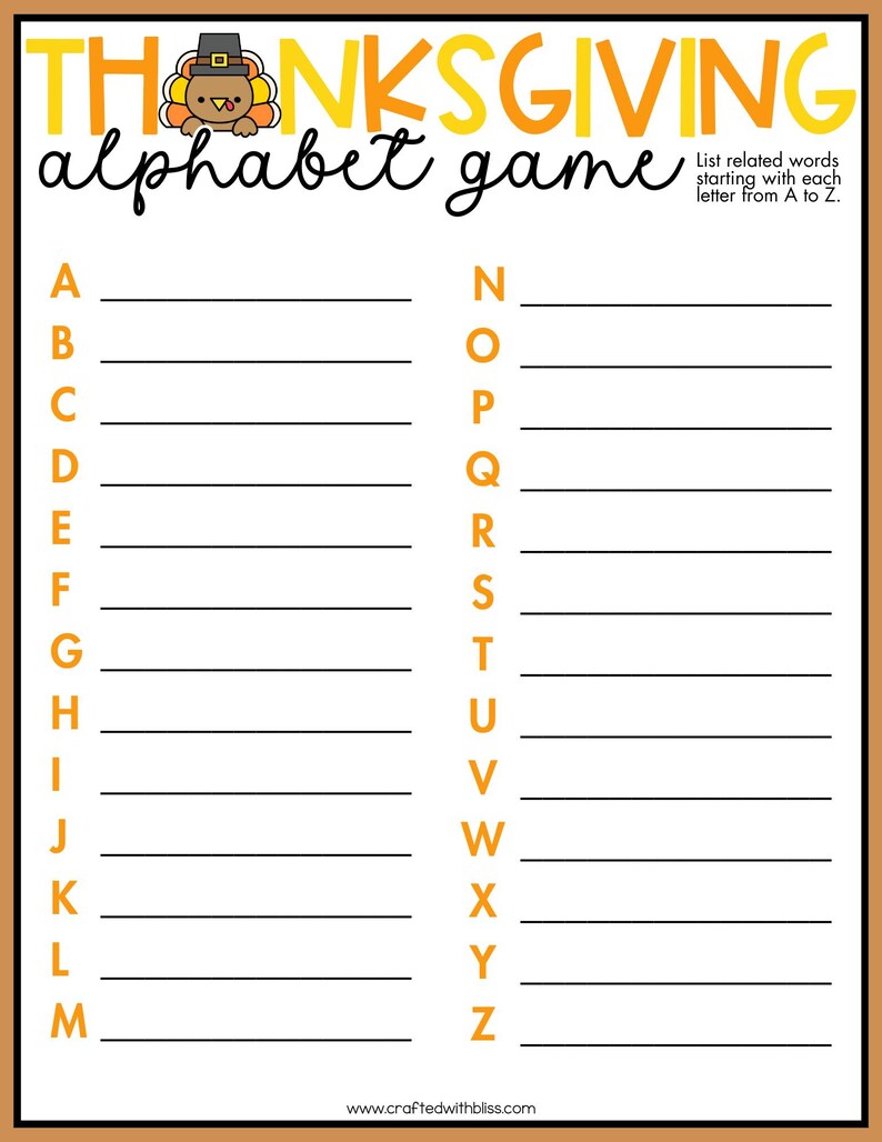 Printable Thanksgiving Party Games for All Bundle 30+ Games - Etsy